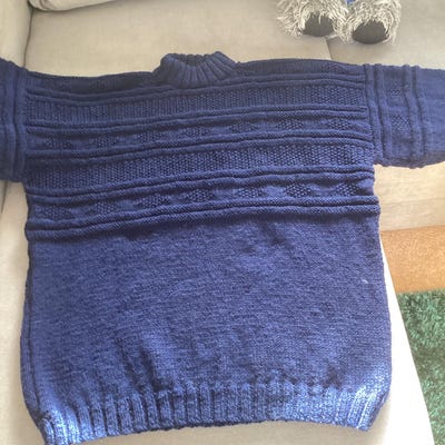 Easy Knit Round Neck Rib Textured Sweater Raglan Sleeve Man Woman 30 42 ...
