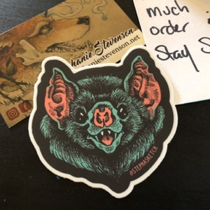 Bat Sticker Vampire Bat Horror Horror Art Horror Decor - Etsy