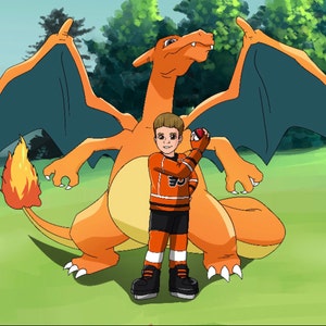 Custom POKEMON Character Portrait From Photo DIGITAL COPY Personalized ...