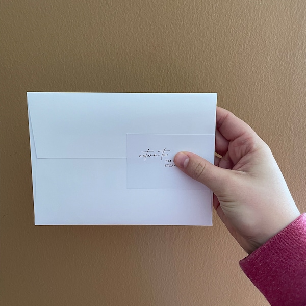 Printable Address Label Template, Wrap Around 8x2 Sticker for Envelope ...