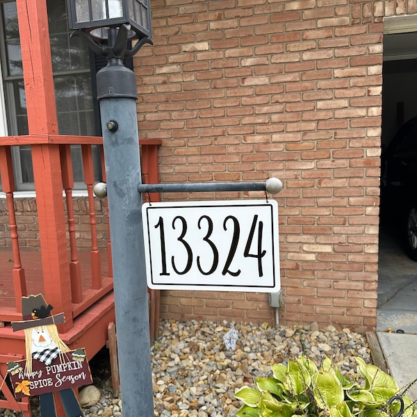 Hanging Address Sign, Perfect for Mailbox, Light Post, or Garden Flag ...