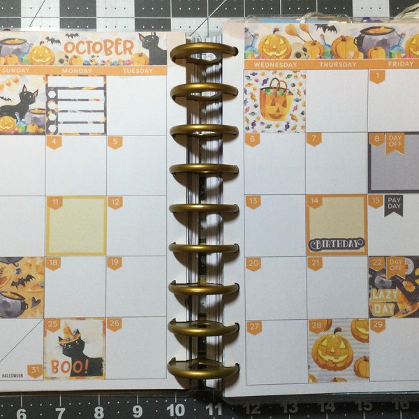 Printable OCTOBER Monthly Planner Stickers Kit, Happy Planner October ...