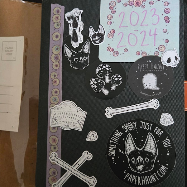 Spider Web Note Pad Spooky Cute Goth Stationery - Etsy