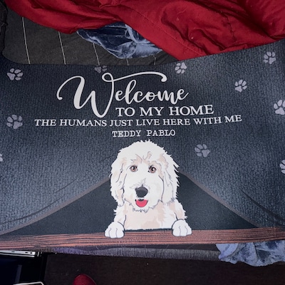 Personalized Pet Doormat, Custom Dog Cat Doormat, Pet Welcome Mat ...