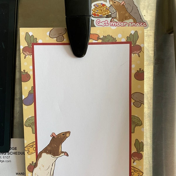 4x4 Inch Memo Pads SET Rat and Raccoon Stationery Grocery List - Etsy