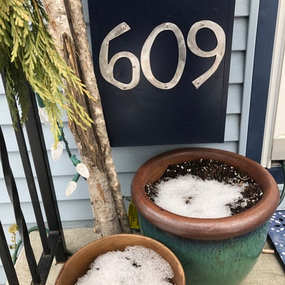 Rustic Metal 4 Inch TO 8 Inch Individual House Numbers Size Options - Etsy