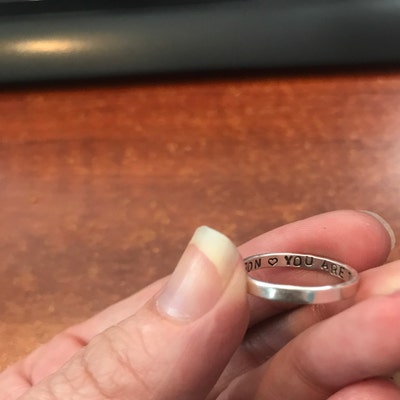 Thin Inner Message Custom Ring - Etsy