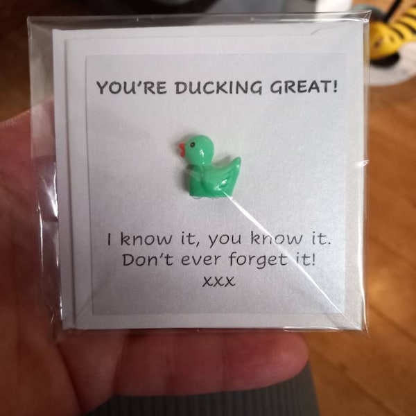 Congratulations Card - Mini 'i'm so Ducking Happy for You' or 'i'm so ...