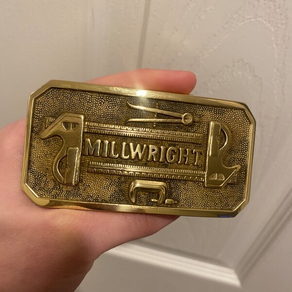 Vintage Men's Belt Buckle Engineer Commemorative Solid Brass 1984 Baron ...