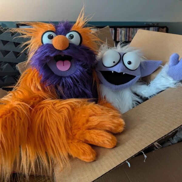 Ez Pz Pro Monster - Hand and Rod Puppet - Speciality Red, Blue, and ...