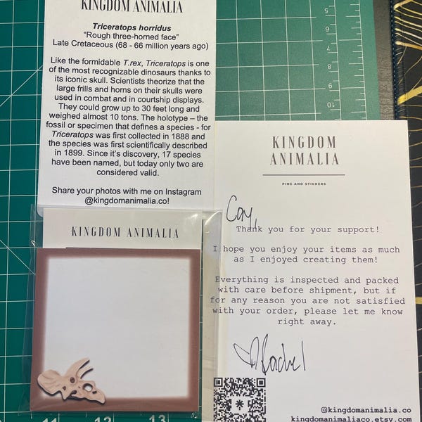 Triceratops Sticky Notes | Dinosaur Stationery | Dinosaurs ...