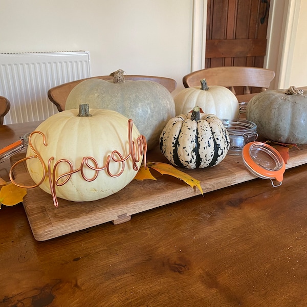 Pumpkin Wire Words | Halloween Wire Words | Spooky | Boo | Ghost | Bat ...