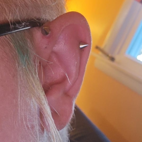 16g, Very Tiny Balls, Septum, Tragus, 16g 6mm Circular Barbells 2mm Balls 316L, Small, Black ...