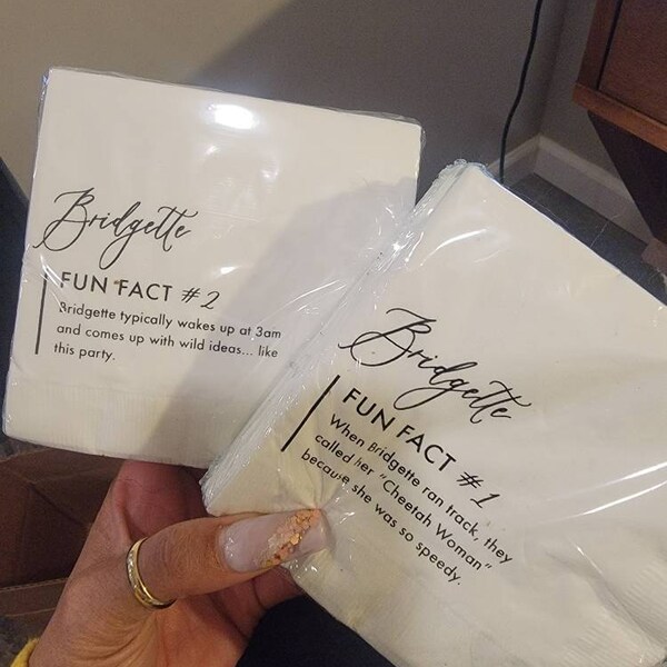 Fun Fact Calligraphy Custom and Personalized Wedding, Engagement or ...