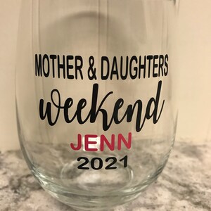 DIY Custom Wine Glass Decals, Girls Weekend Party Decals, Personalized ...