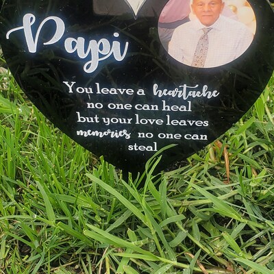 Father's Day Dad Father Memorial Photo Plaque Garden Grave Side ...