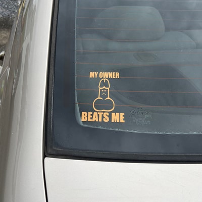 My Owner Beats Me Car Decal Funny Decal Inappropriate Humor - Etsy