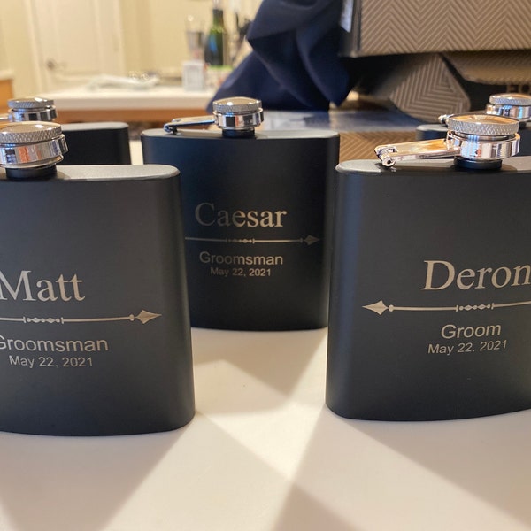 Groomsmen Gift Flask, Personalized Flask, Groomsmen Gifts, Wedding Gift ...