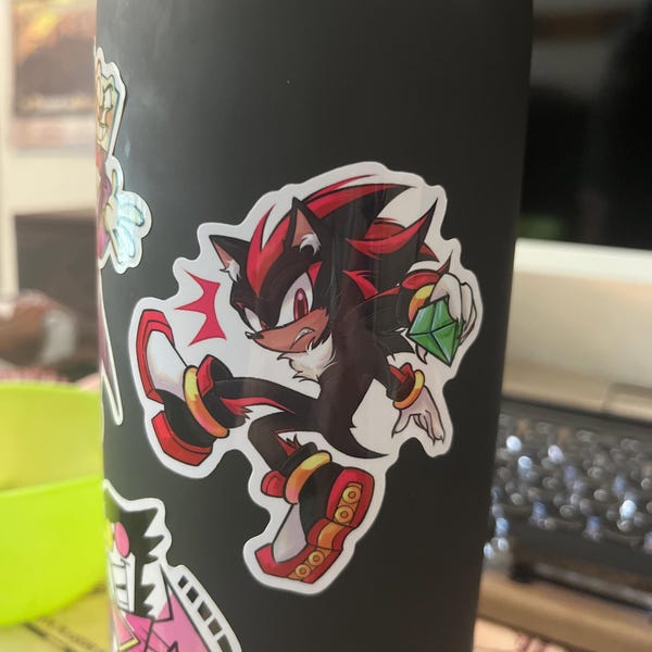 Sonic & Shadow Hedgehog Vinyl Sticker | Sonic Hedgehog - Etsy