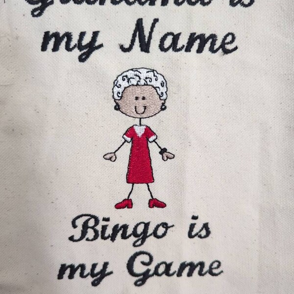 Grandma Stick Figure - Machine Embroidery Design - Etsy