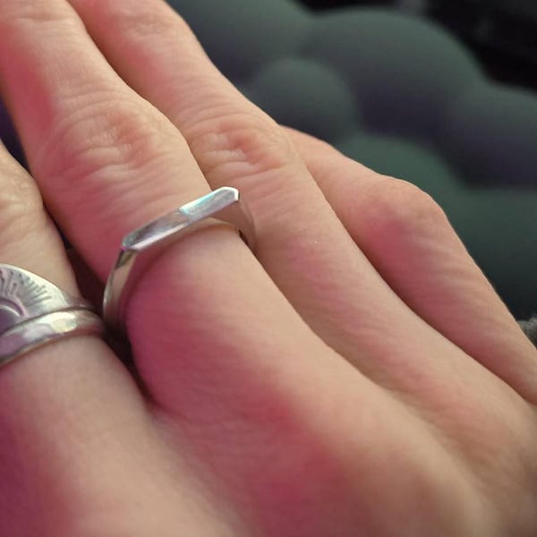 Wedding Ring - Engagement Ring - Art Deco Ring - Minimalist Ring - Baguette Ring - Marquise Ring ...