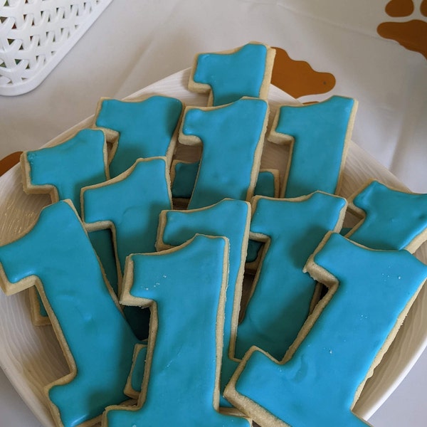 Number 1 Cookie Cutter - Number One Cookie Cutter - Number Cookie ...