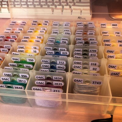 DMC Thread Labels Organize Your Bobbins With Large Font Number Stickers ...