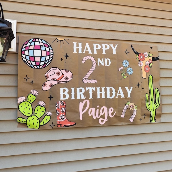 Hand Painted Custom Party Banner, Hand Painted Banner, Hand Painted ...