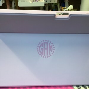 Monogram With Dot Border Perfect for Yeti, Laptop, Car, Planner and ...