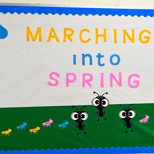 Spring Bulletin Board Set | Teachers School Bulletin Board for Spring ...