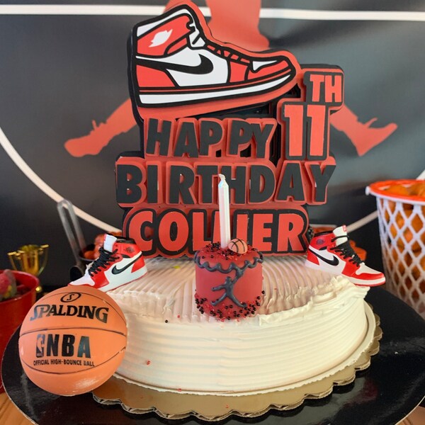 Jordan Inspired Cake Topper |sneaker Head | Customized Straws , Adult ...