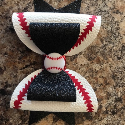 Digital SVG, DXF, PDF Baseball Hair Bow Template, Baseball Bow, Bow ...