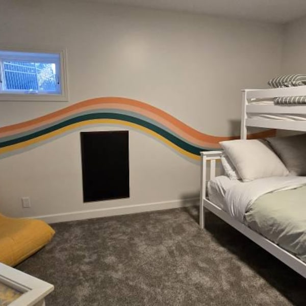 Extra Large Arch Wall Decal, Colour Block Arch Wall Decal, Abstract ...