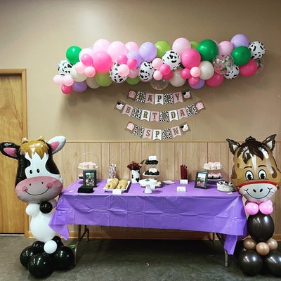 Giant Cow Balloon Sculpture DIY 4.4ft Cow Balloon Display DIY Kit Farm ...