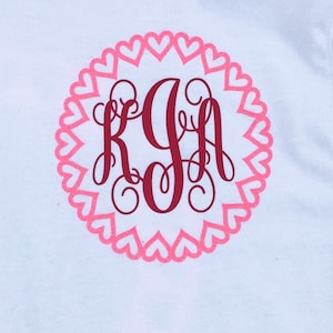 Open Heart Circle Monogram Frame SVG File PDF / Dxf / Jpg / - Etsy