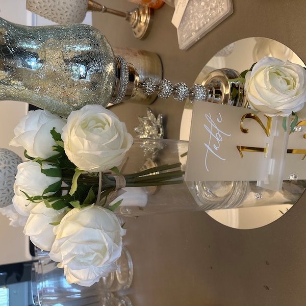 Frosted Acrylic Table Numbers - Frosted Acrylic Sign - Wedding Table ...