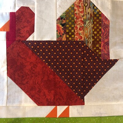Patch Turkey Quilt Block Pattern make a 6 or 12 Block Digital Download ...