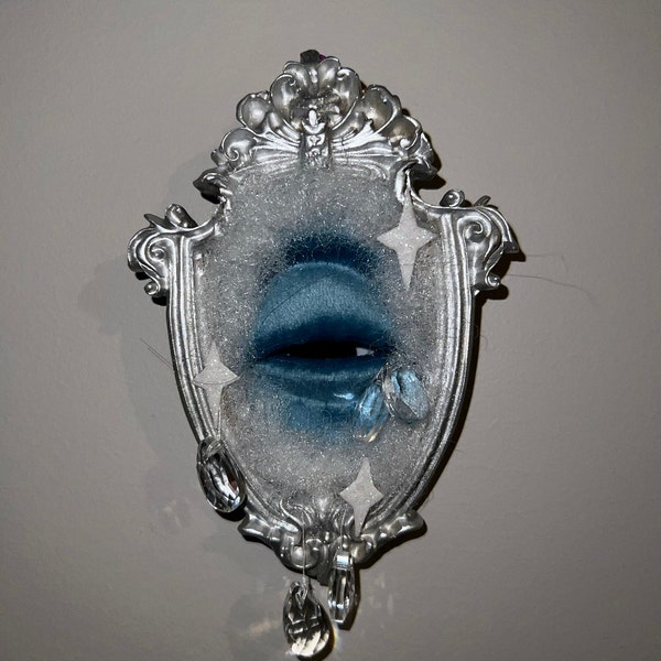 Monster Eye in Mini Ornate Frame Quirky Spooky Eclectic Handmade Wall ...