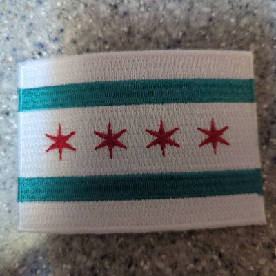 AMERICAN FLAG PATCH Gold Border Embroidered Iron-on Applique - Etsy