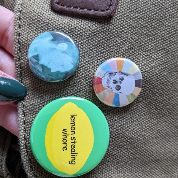 Lemon Stealing Button | Meme Badge Pinback 1.5 Inch | Memes Video - Etsy