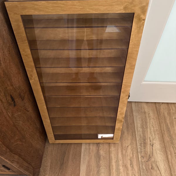 Cassette Tape Display Case Shelf, Wooden Cassette Organizer, Wooden ...