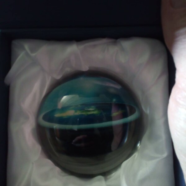 Koi Paperweight, Water Lily Paperweight, Fish Paperweight, Large Round ...