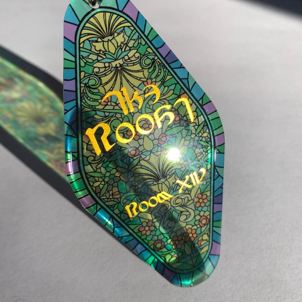 FFXIV Gridania the Roost Inn Keychain // Carline Canopy Stained Glass ...