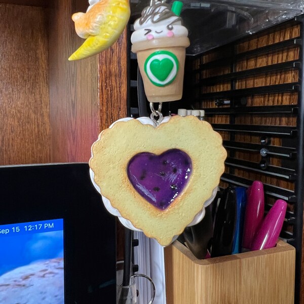 Cream Puff Keychain - Etsy