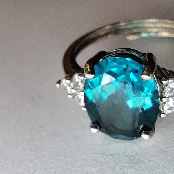 Heart Shaped Genuine Lab Grown Ruby Engagement Ring, July Birthstone ...