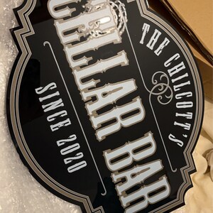 Personalised Pub Shed Hanging Swing Sign With Bracket Garden | Etsy