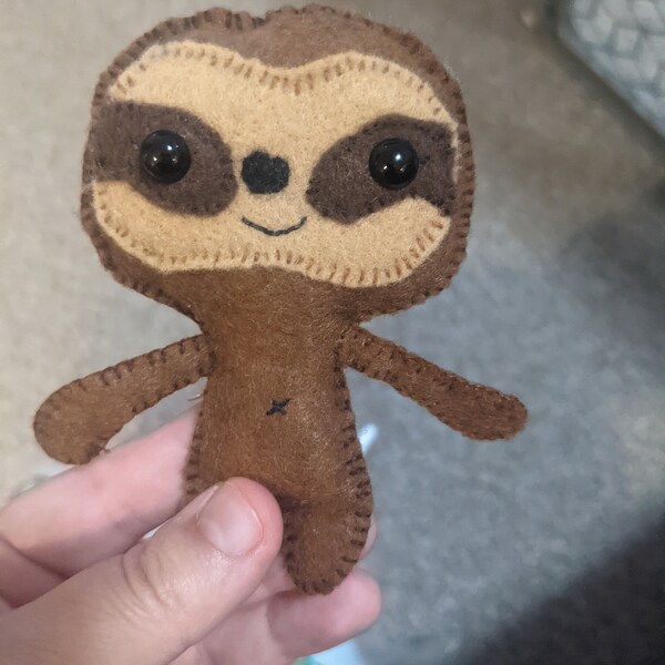 PDF Pattern Felt Sloth Pattern Sloth Sewing PDF Tutorial DIY Sloth ...
