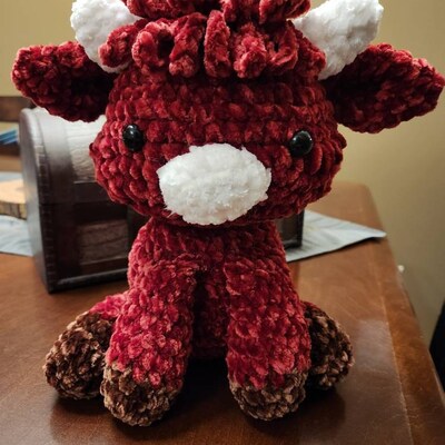 Amigurumi Highland Cow Pattern, Plush Pattern, Stuffed Highland Cow Toy ...