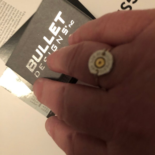 Bullet Ring, Sterling Silver Wire, Sterling Band & Brass Bullet ...