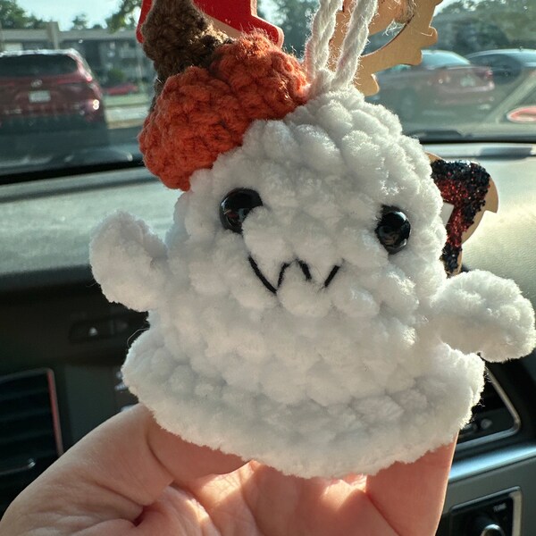 Ghost Car Accessories Halloween Car Decor Cute Ghost Couple Rear View ...